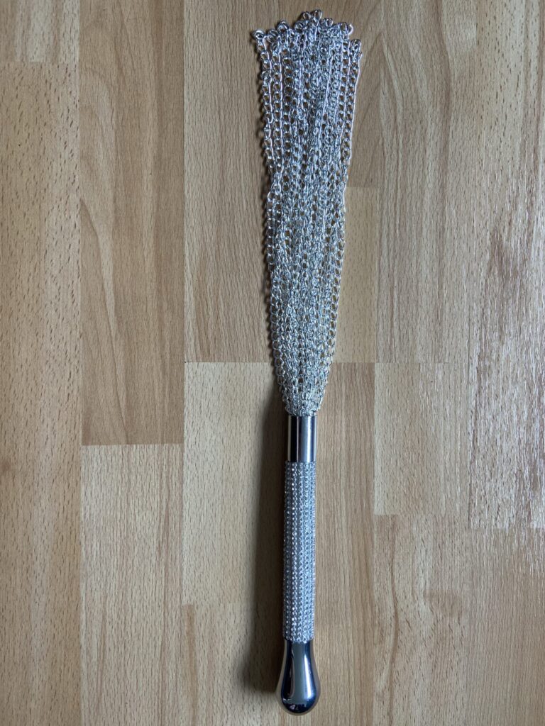 Silver sparkle chain flogger – Bondatrix